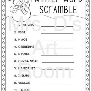 Winter Activity Book Fun Holiday Printouts - Etsy