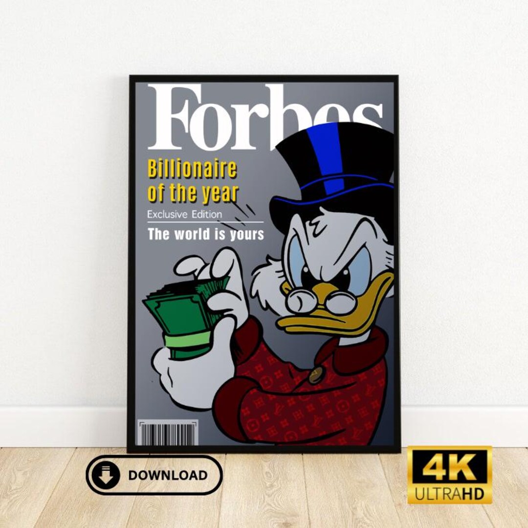 Forbes Scrooge Art Digital, Printable Art, Digital Art, Motivational ...