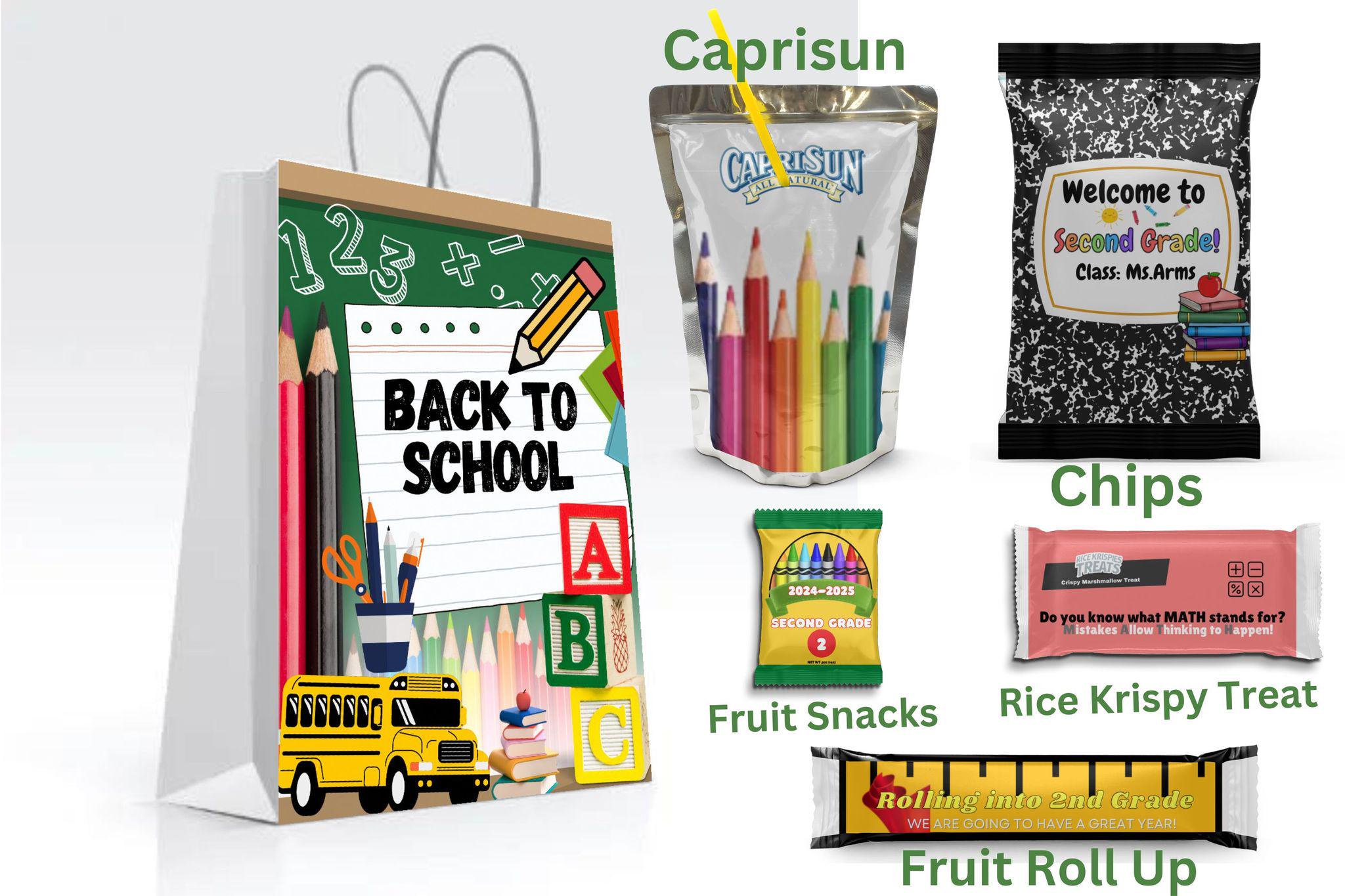 Back to School Goodie Bag Canva Template Set - Etsy