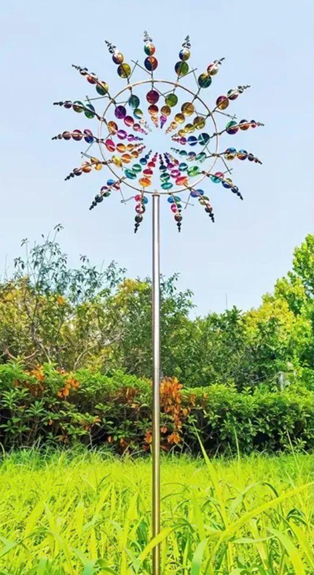 Kinetic Windmill Rainbow Metal Windmill for the Garden - Etsy UK