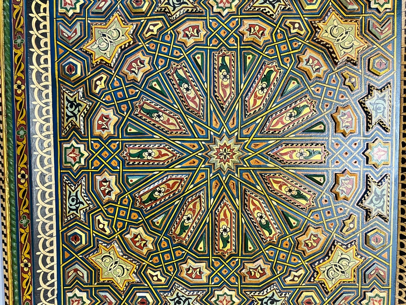 Moroccan Wooden Arabesque Panels, Moroccan Carving Panels, Moroccan ...