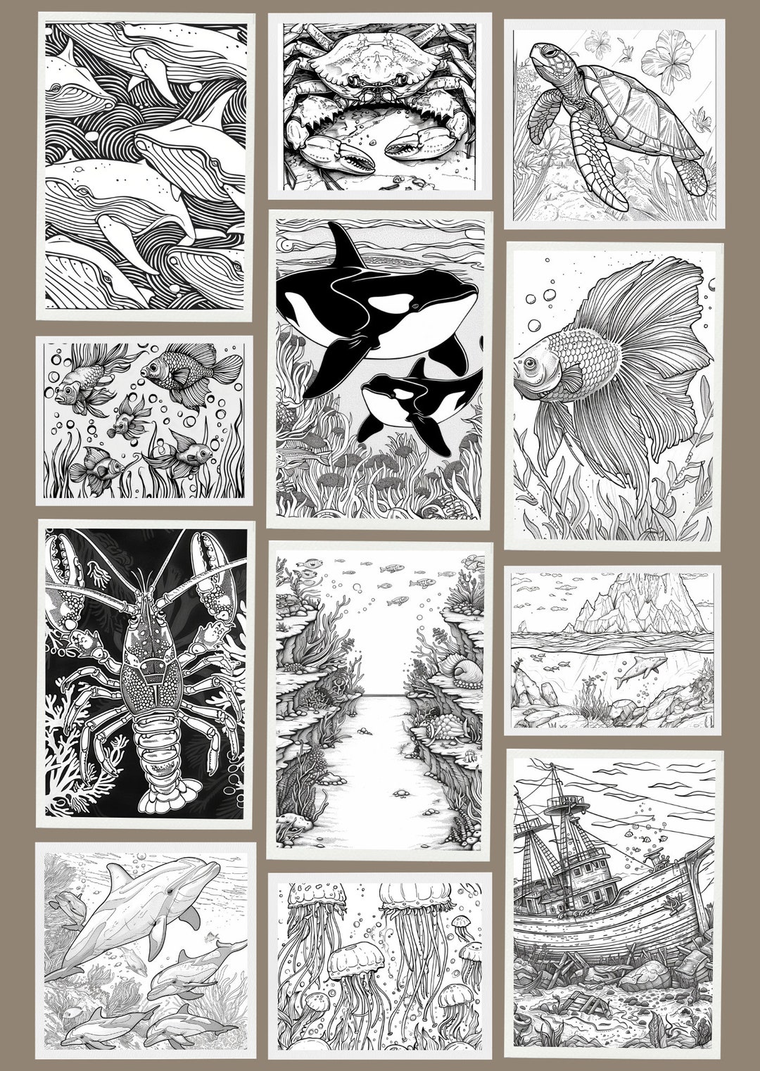 30 Ocean Inspired Colouring Pages Perfect for Marine Lovers, Gift ...