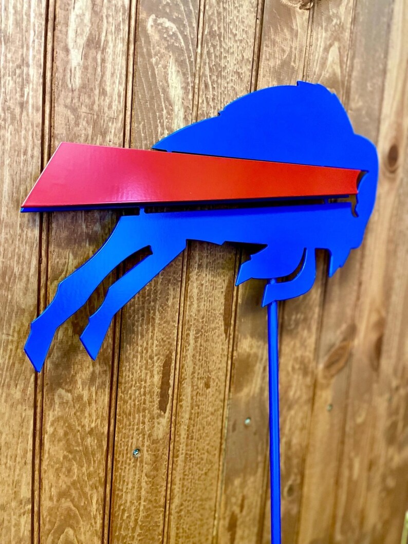 Buffalo Bills Yard Sign – Powder Coated Metal – 15” Wide With 24” Stake ...