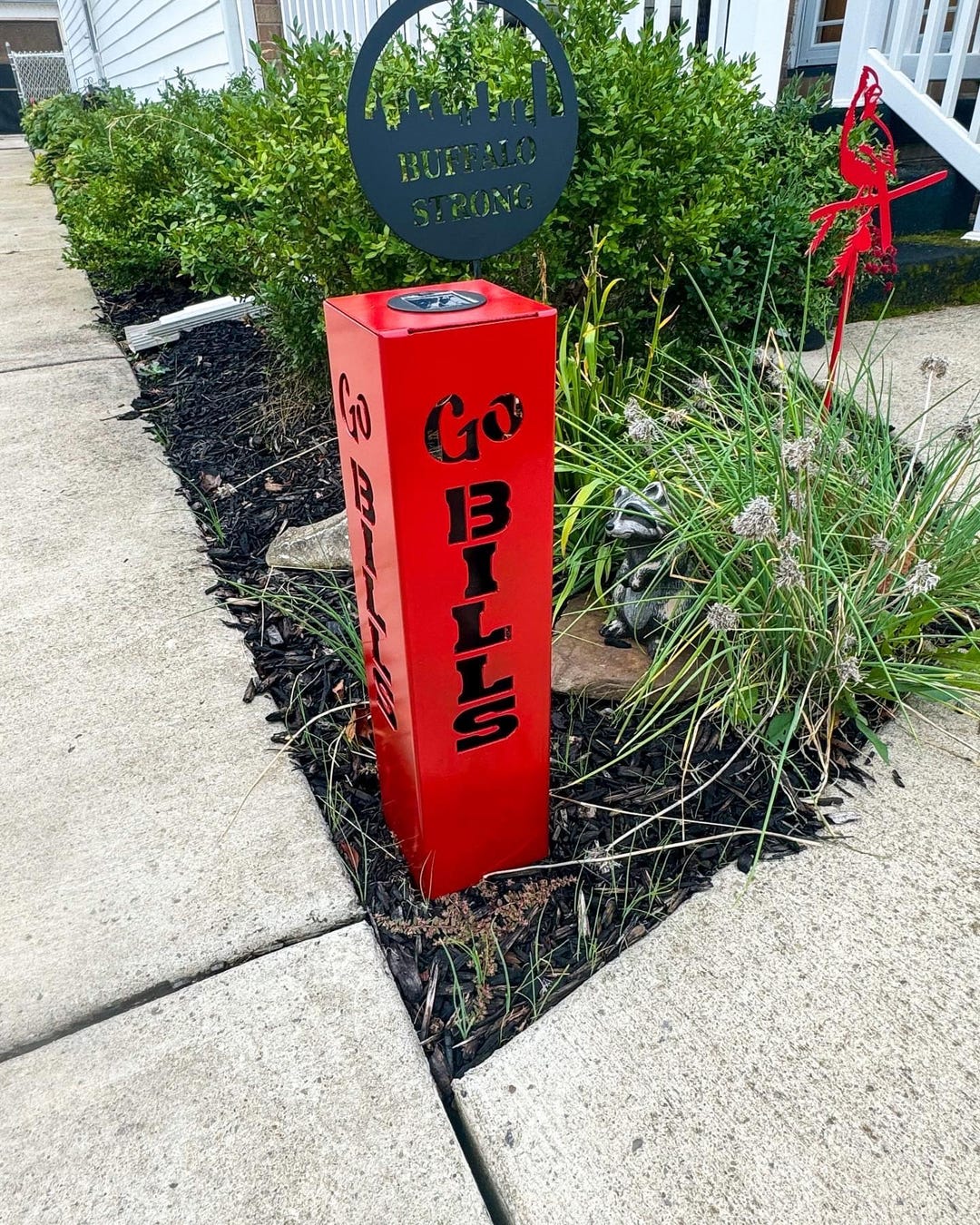 Go Bills Outdoor Garden Lantern – Powder Coated Steel – Red or Blue ...