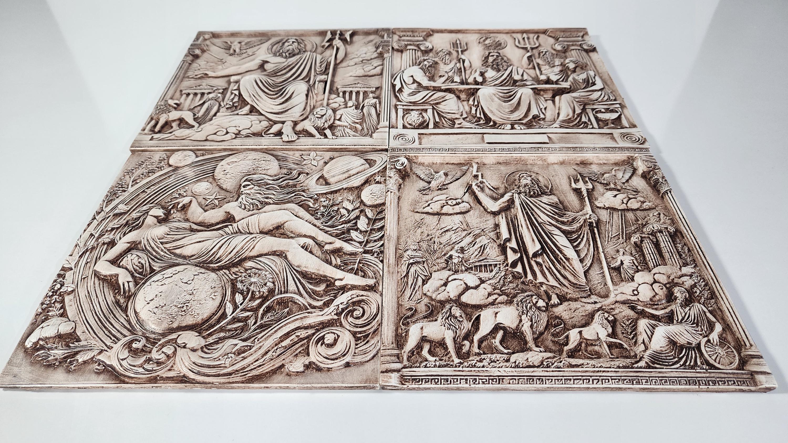 Zeus Stone Bas-relief Ancient Greek Wall Decor, Zeus and Greek Gods ...