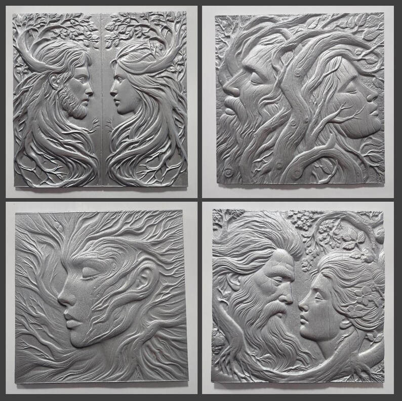 3D Bas-relief Wall Art, Unique Stone Art Sculpture, Textured Wall Decor ...