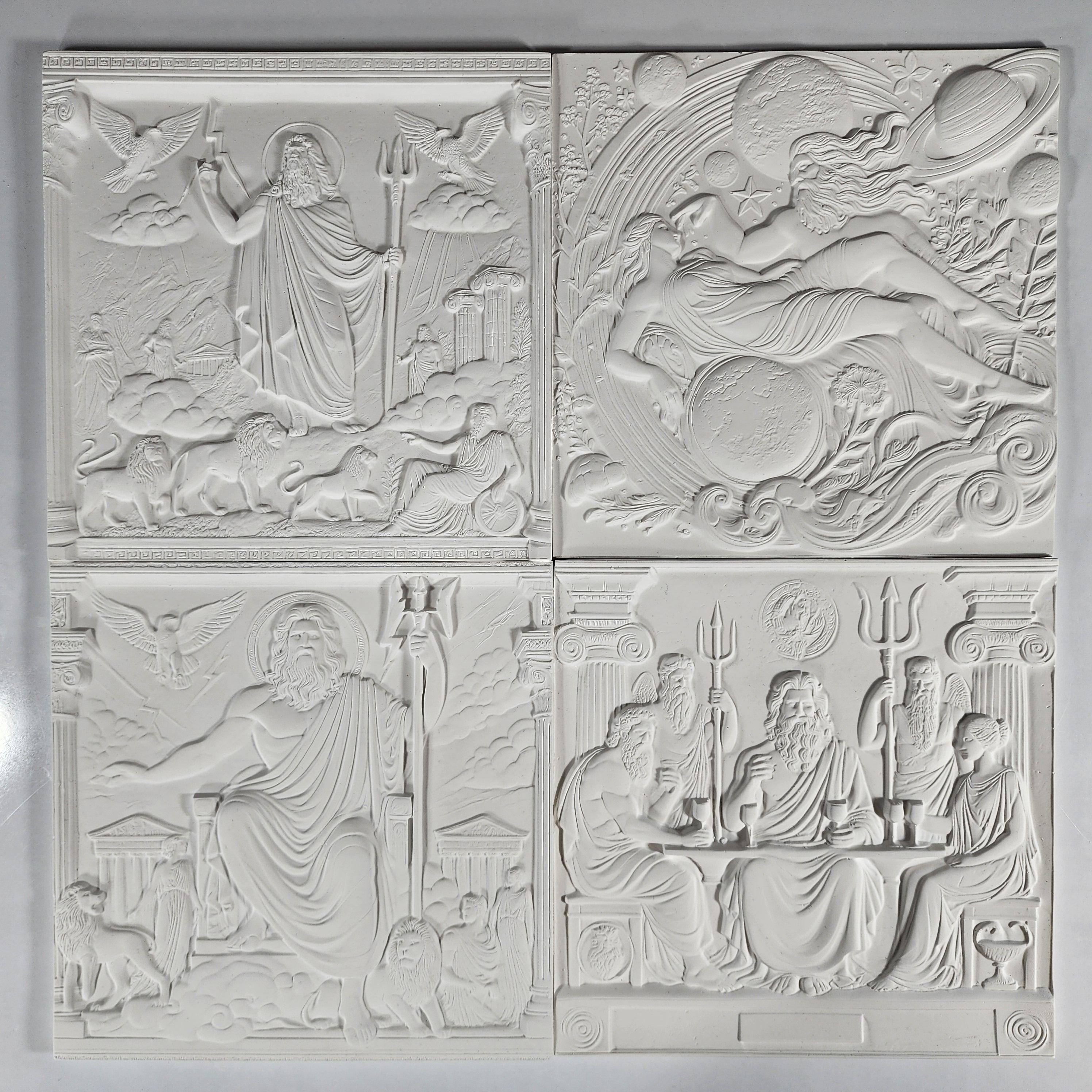 Zeus Stone Bas-relief Ancient Greek Wall Decor, Zeus and Greek Gods ...