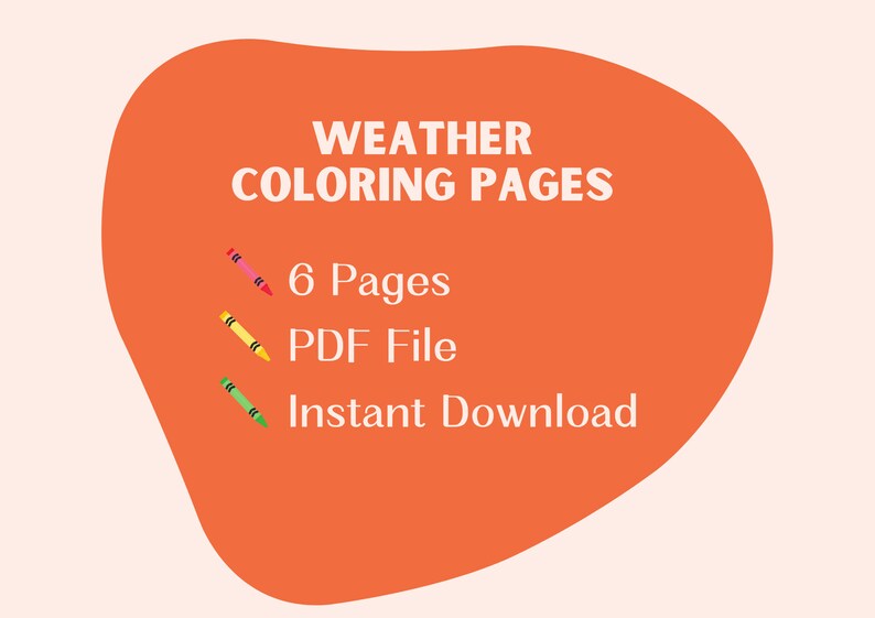 Weather Theme Coloring Pages for Kids and Toddlers Educational ...