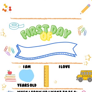 First Day of School Printable Back to School Printable Back to School ...