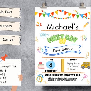 First Day of School Printable Back to School Printable Back to School ...