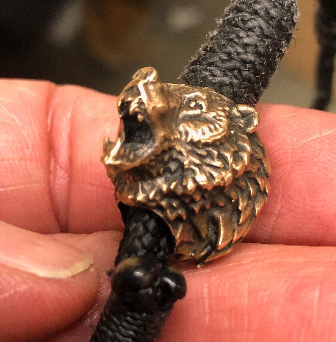 Bear Bead With One Quarter Inch Hole and Three Quarters Inch Tall Bear ...