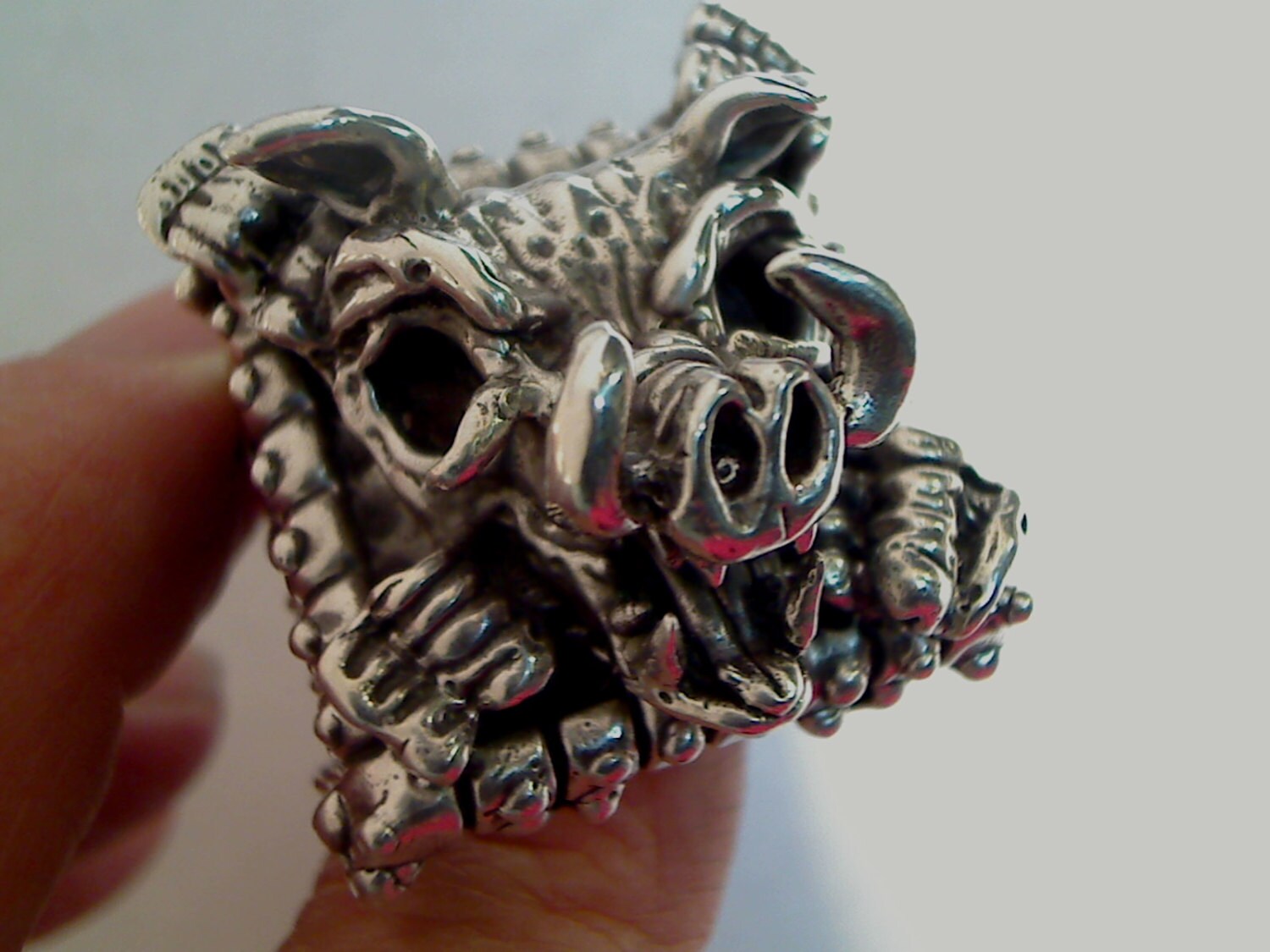 Pig N Bacon Skull Ring - Etsy