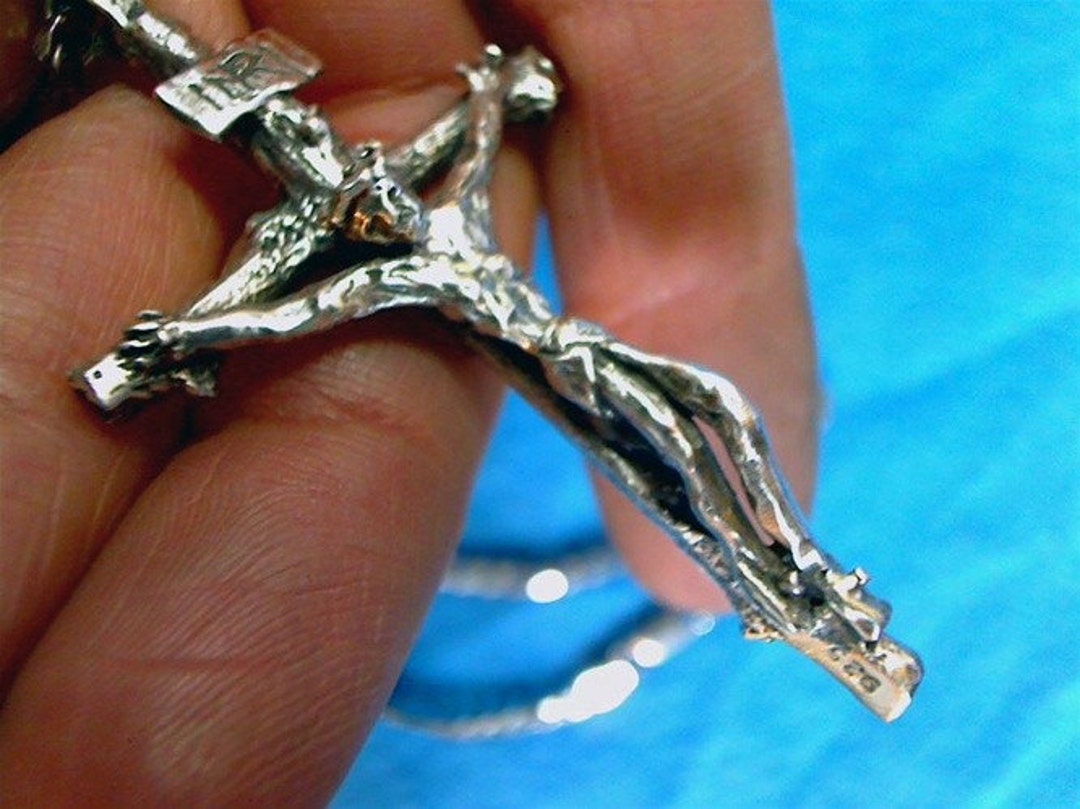 Crucifix Passion Christ Custom Sterling Silver No Chain by Rxvrings N055 - Etsy