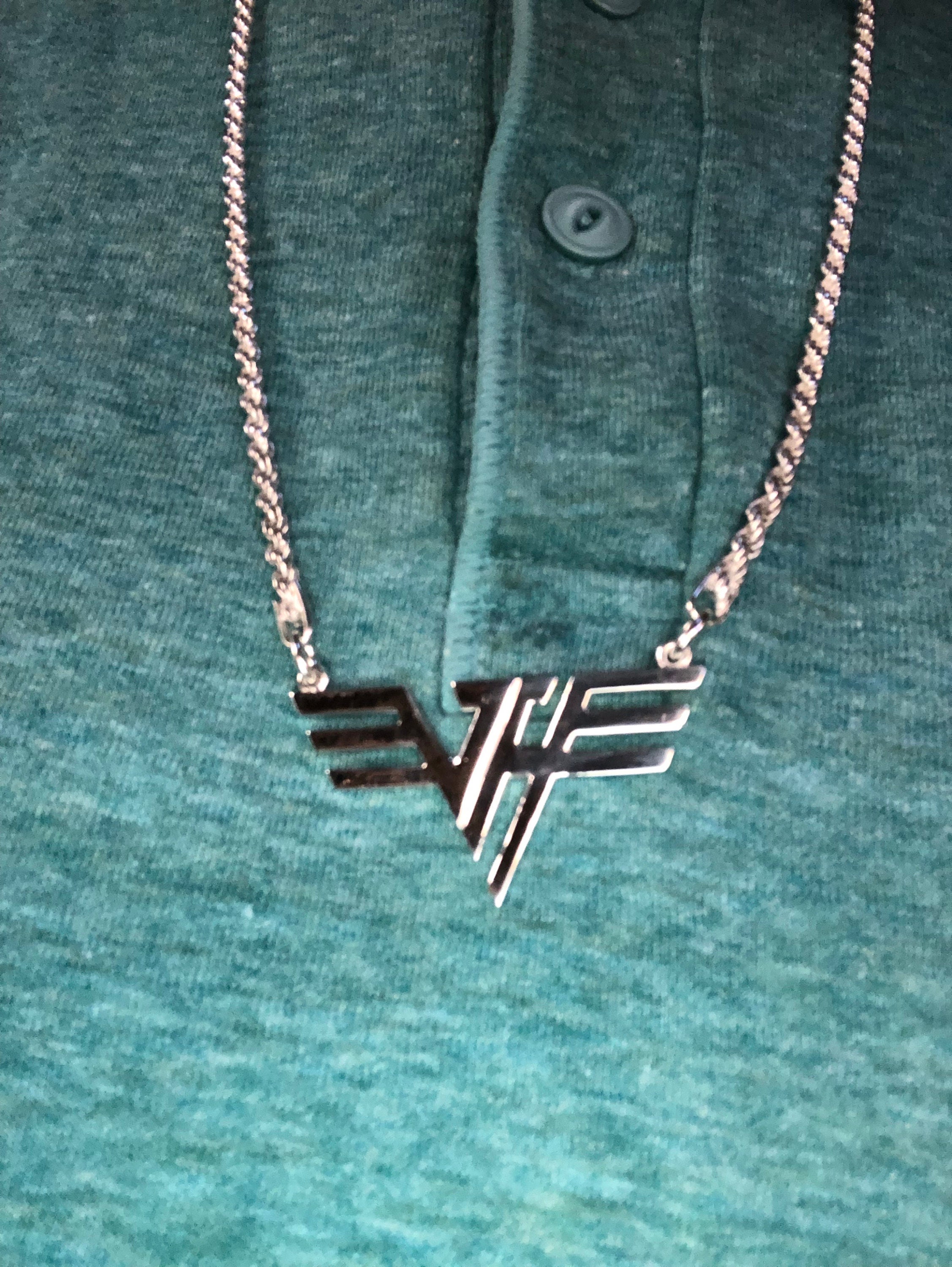 Van Halen Necklace Signed and Dated by Artist Pure Sterling Silver 925 Pendant Solid Silver Chain Art Inspired by Classic EVH Rock Band Etsy Sweden