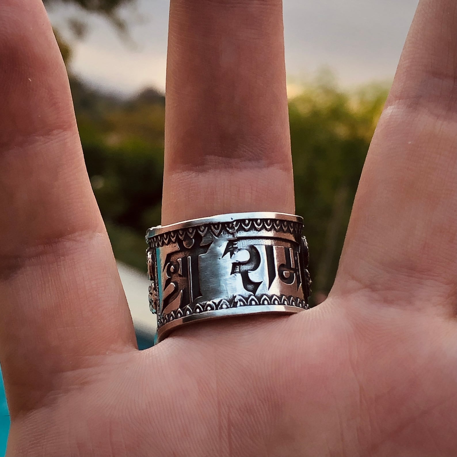 Hanuman Ring Beautiful Original Signed by Artist Ruben X V 50 Grams ...