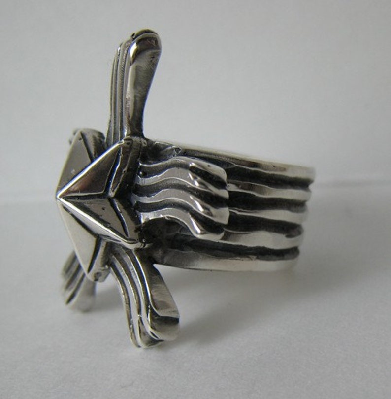 Star Shooting Star Comet Silver Ring - Etsy