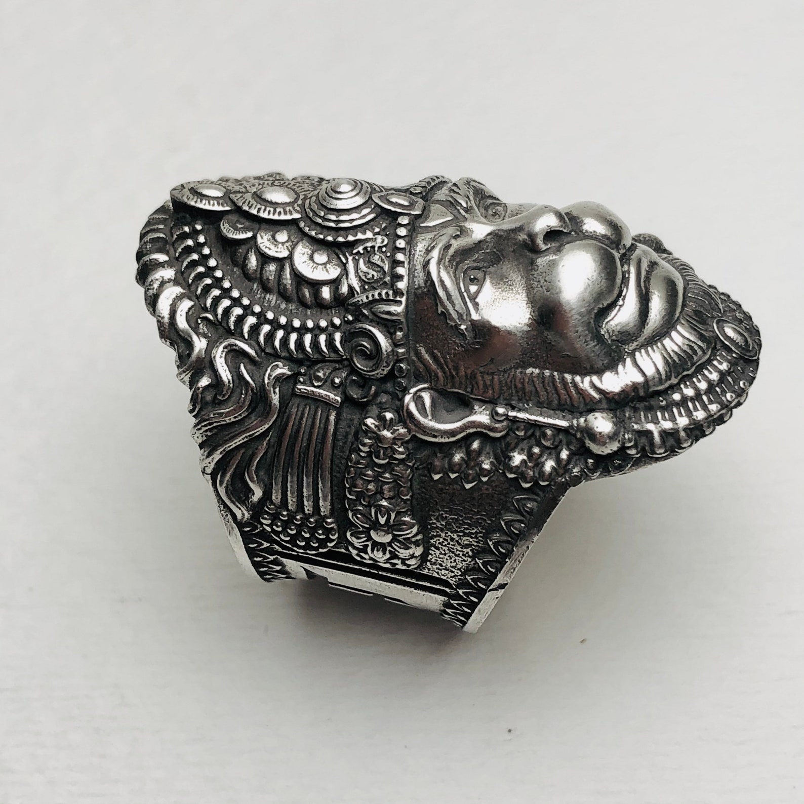Hanuman Ring Beautiful Original Signed by Artist Ruben X V 50 Grams ...