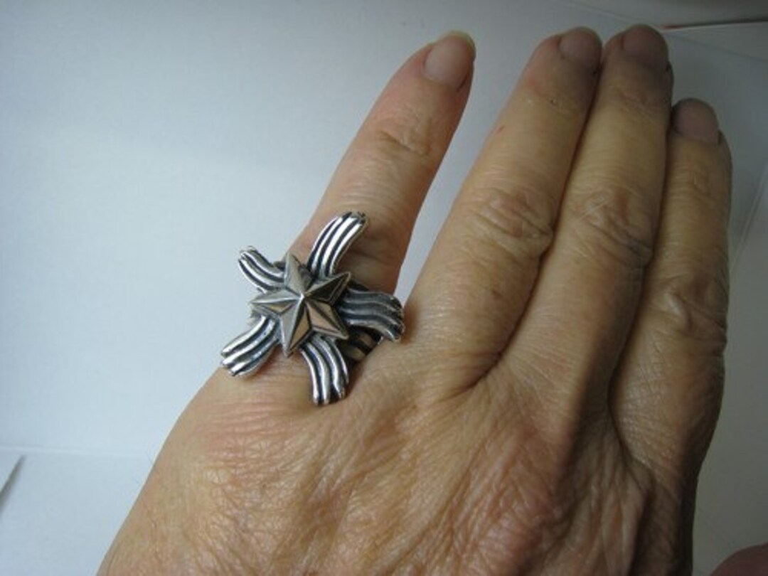 Star Shooting Star Comet Silver Ring - Etsy