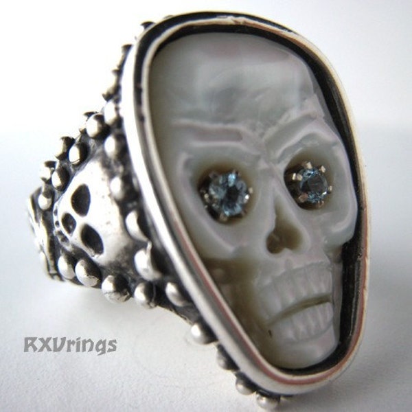 Sterling Skull Ring - Etsy