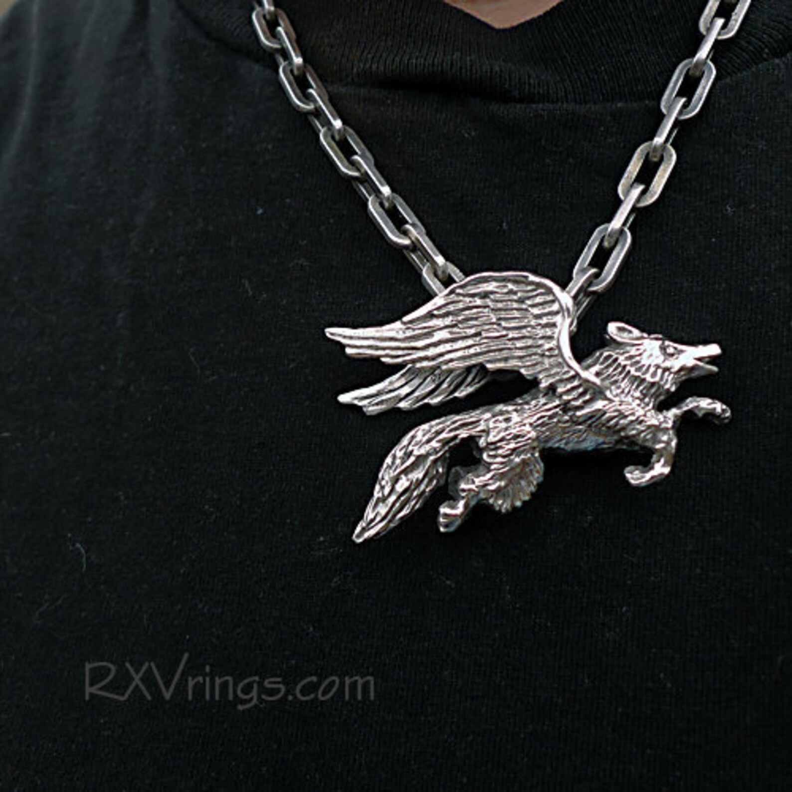 Wolfie Flying Wolf Winged Wolf 60 Grams Solid Sterling Silver - Etsy