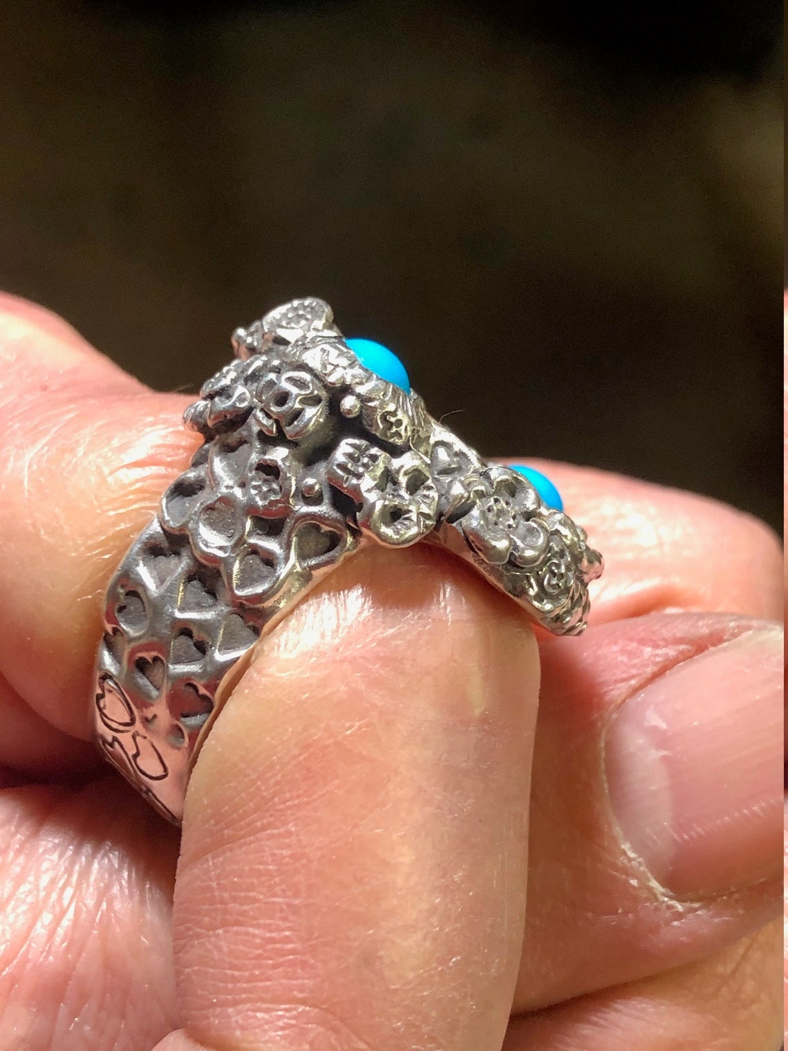 Turquoise Sugar Skull Any Size and Choose Two Types of Turquoise R050 ...