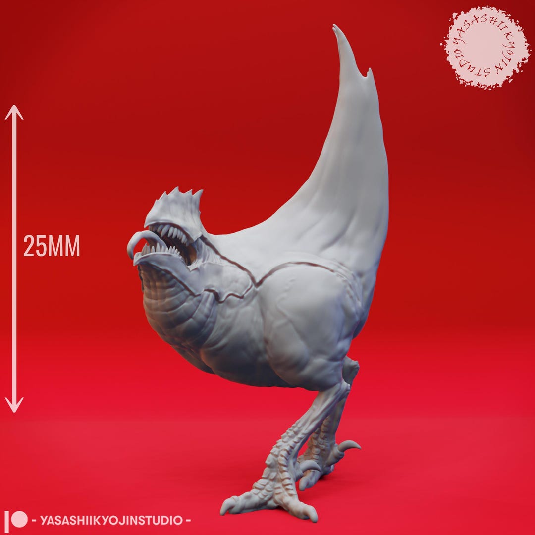 Abyssal Chicken DND Mini Figure - by Yasashi Kyojin - Etsy