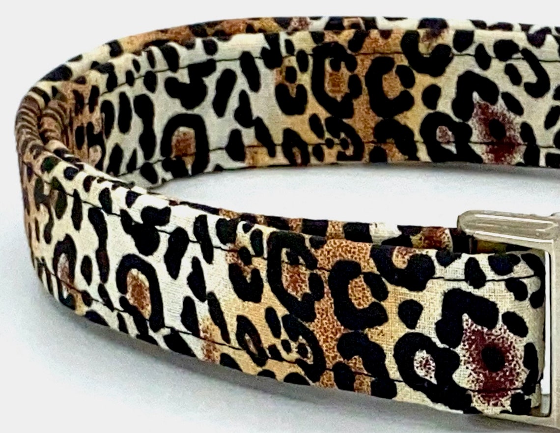 Stylish Cheetah Print Collar by Swanky Pet - Etsy