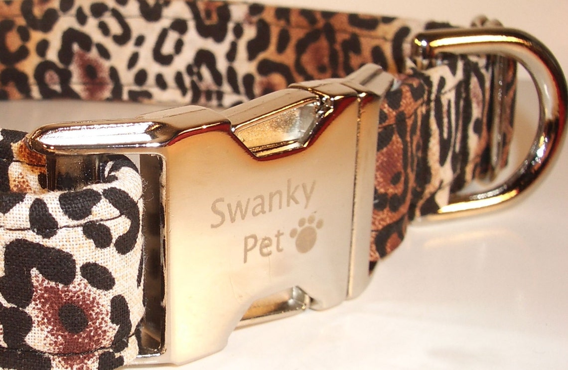 Stylish Cheetah Print Collar by Swanky Pet | Etsy
