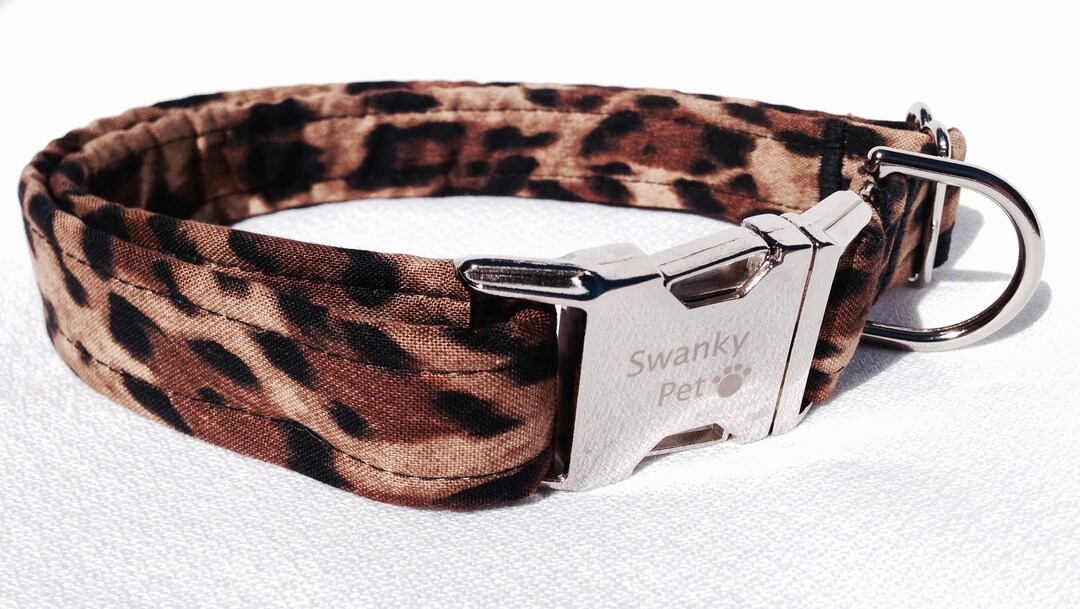 Leopard Print Dog Collar by Swanky Pet - Etsy
