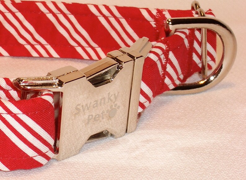 Candy Cane Striped Christmas Dog Collar | Etsy