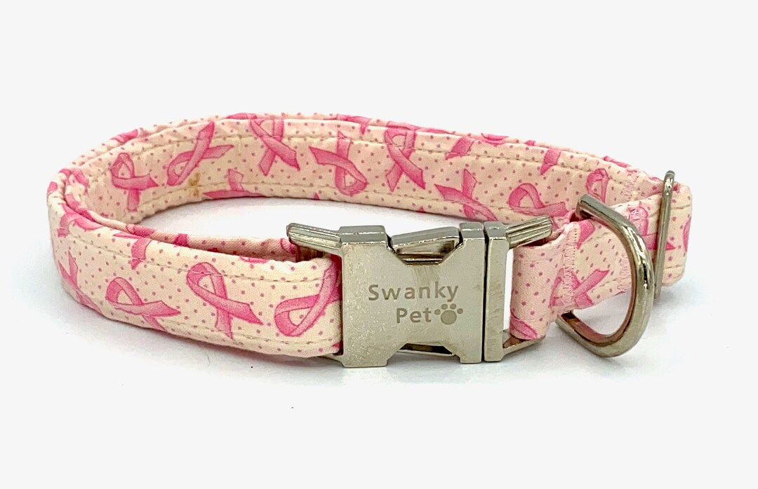Pink Ribbon Dog Collar by Swanky Pet - Etsy