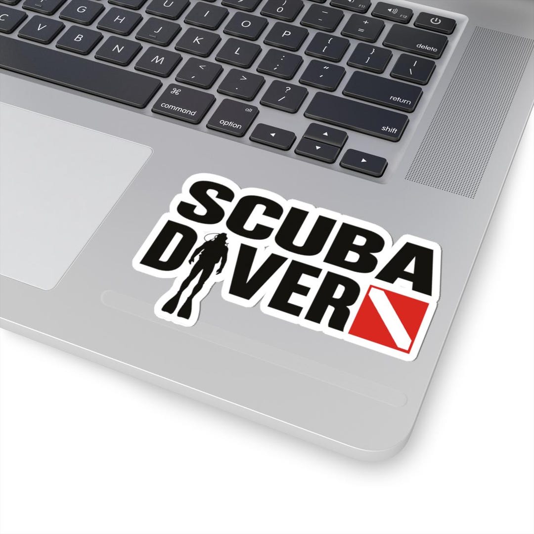 Scuba Diver Kiss-cut Stickers | Dive-inspired Vinyl Decals, Water ...