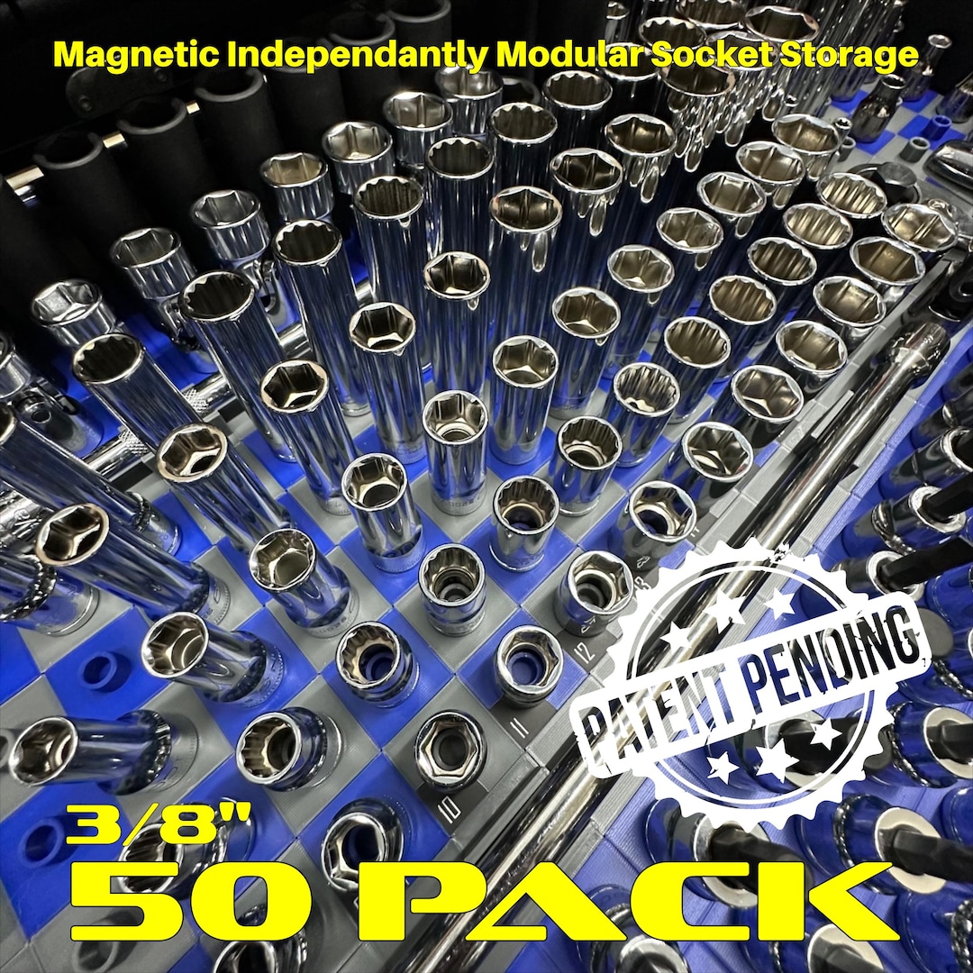 3/8" (50 Pack) Toolblok Modular Magnetic Socket Organizer - Etsy
