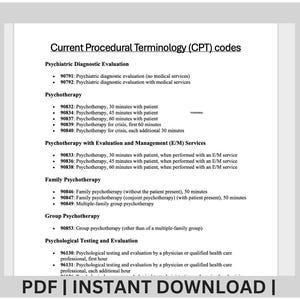 Mental Health Codes Cheat Sheet, DSM-5 Code ,CPT Codes, ICD-10 - Etsy