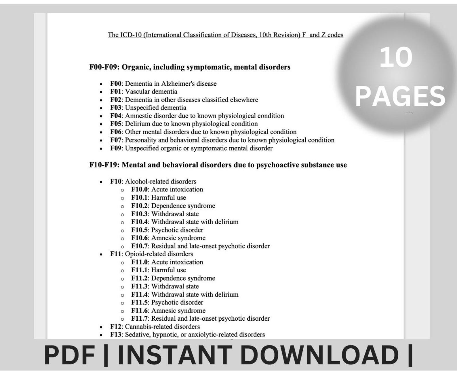 Mental Health Codes Cheat Sheet, DSM-5 Code ,CPT Codes, ICD-10 - Etsy