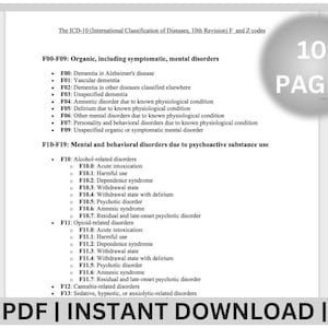 Mental Health Codes Cheat Sheet, DSM-5 Code ,CPT Codes, ICD-10 - Etsy