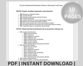 Mental Health Codes Cheat Sheet, DSM-5 Code, Clinical Terms Reference ...