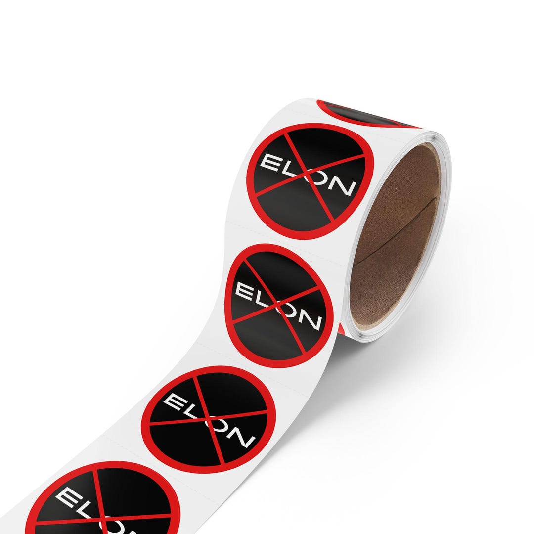 Protest Against Elon Sticker Roll, Activist Decals for Laptops, Anti ...