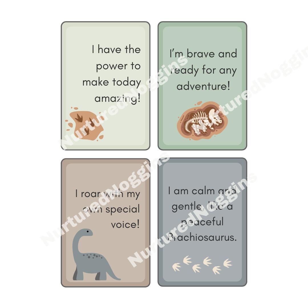 Dinosaur Daily Affirmation Cards | Positive Affirmations Printable ...
