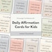Kids Daily Affirmation Cards | Positive Affirmations Printable ...