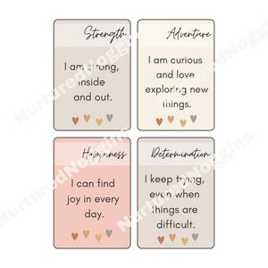 Kids Daily Affirmation Cards | Positive Affirmations Printable ...