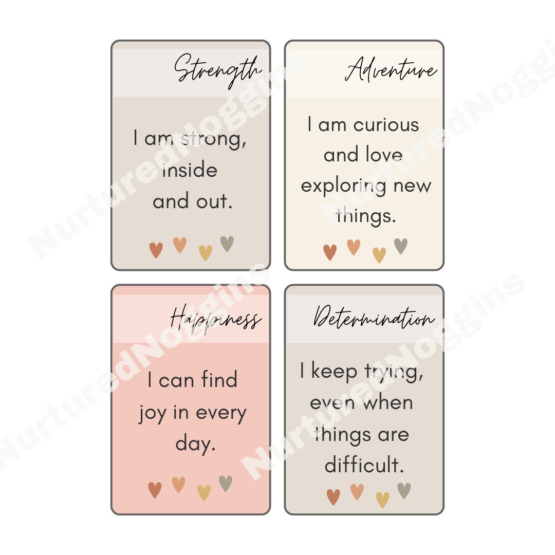Kids Daily Affirmation Cards | Positive Affirmations Printable ...