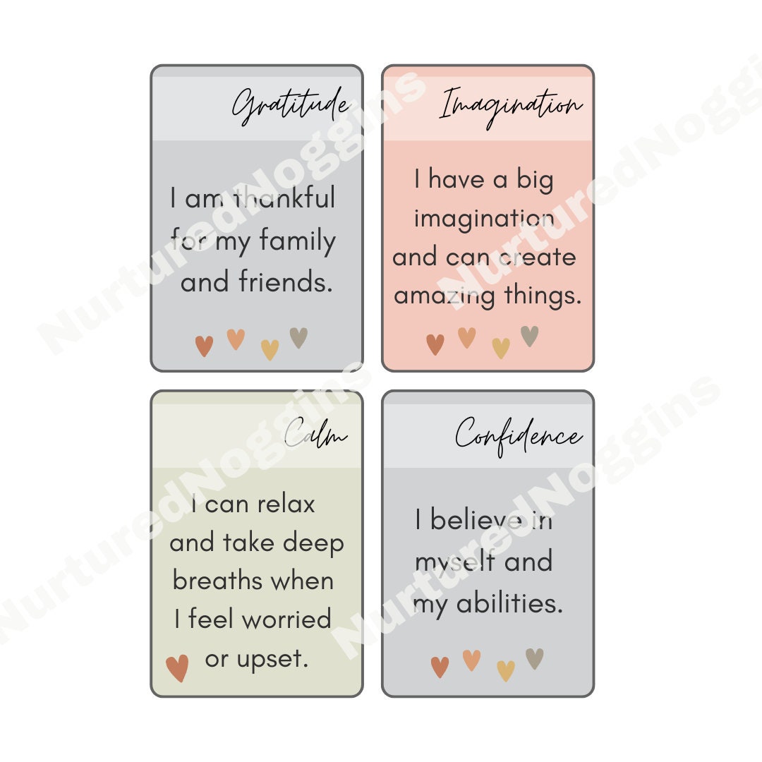 Kids Daily Affirmation Cards | Positive Affirmations Printable ...