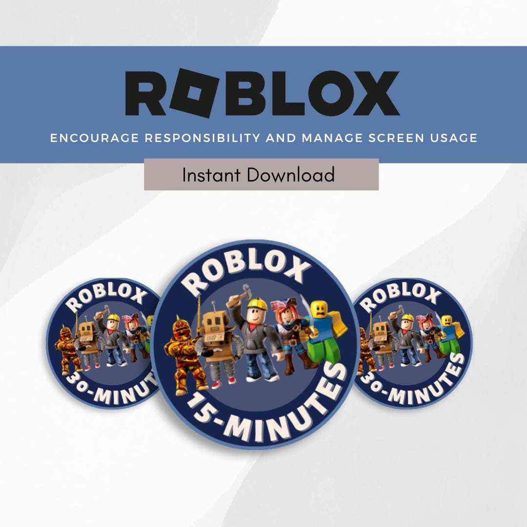 Roblox Screen Time Tokens - Chore Reward System for Kids | Digital ...