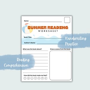 Summer Reading Activity: Beginner Reader Worksheet Pack | Digital ...