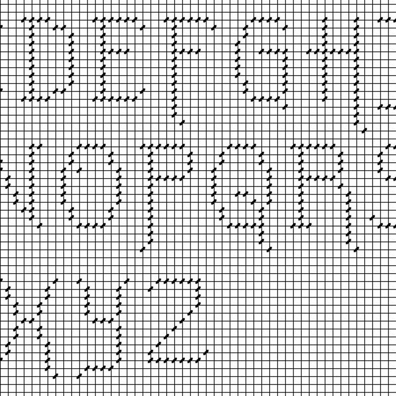 Charted Alphabet for Needlepoint - Etsy