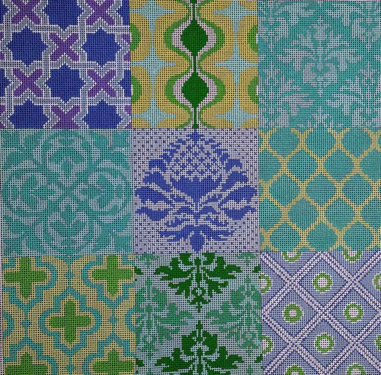Damask Wallpaper Needlepoint Stitch Guide (no CANVAS, PATTERN, or CHART ...