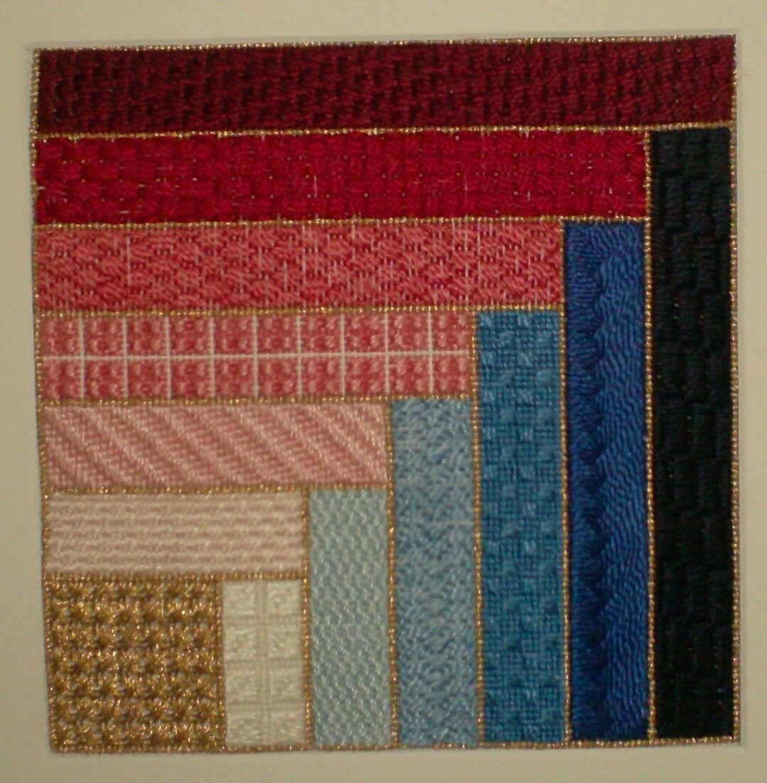 Log Cabin Needlepoint Stitch Sampler - Etsy