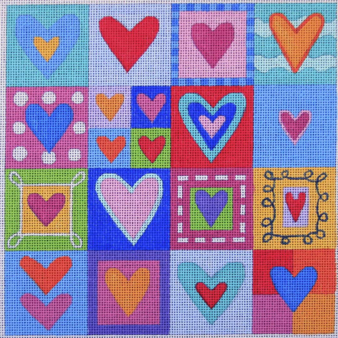 Hearts Needlepoint Stitch Guide (PDF Only, No Canvas or Chart/pattern ...