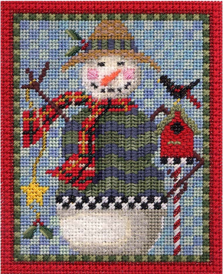 Straw Hat Snowman Needlepoint Stitch Guide PDF Only, No Canvas, Chart ...